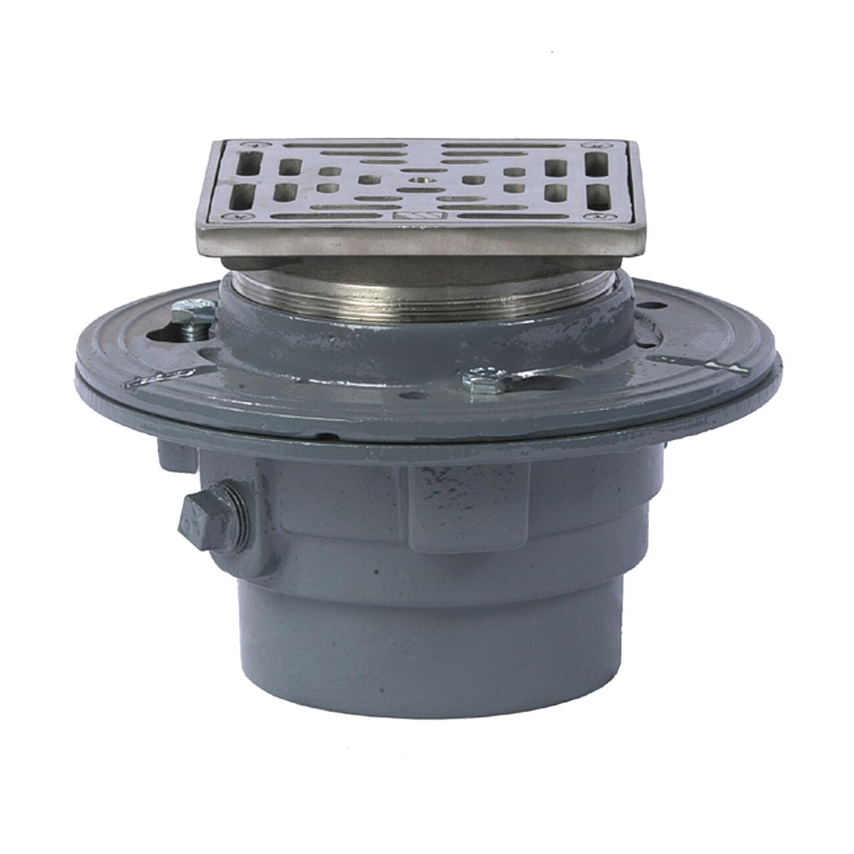 Watts - FD-1100-L - Floor Drain with Square Stainless Steel Strainer ...