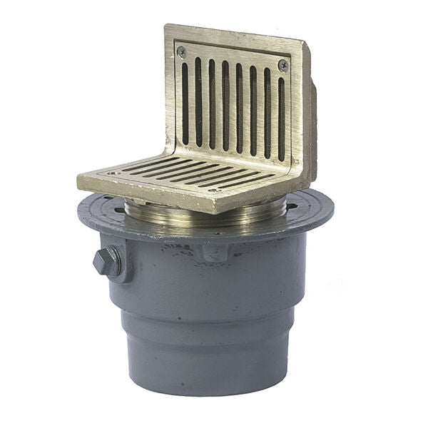 Watts - FD-200-AS - Floor Drain with Angle Strainer — Mainline Materials