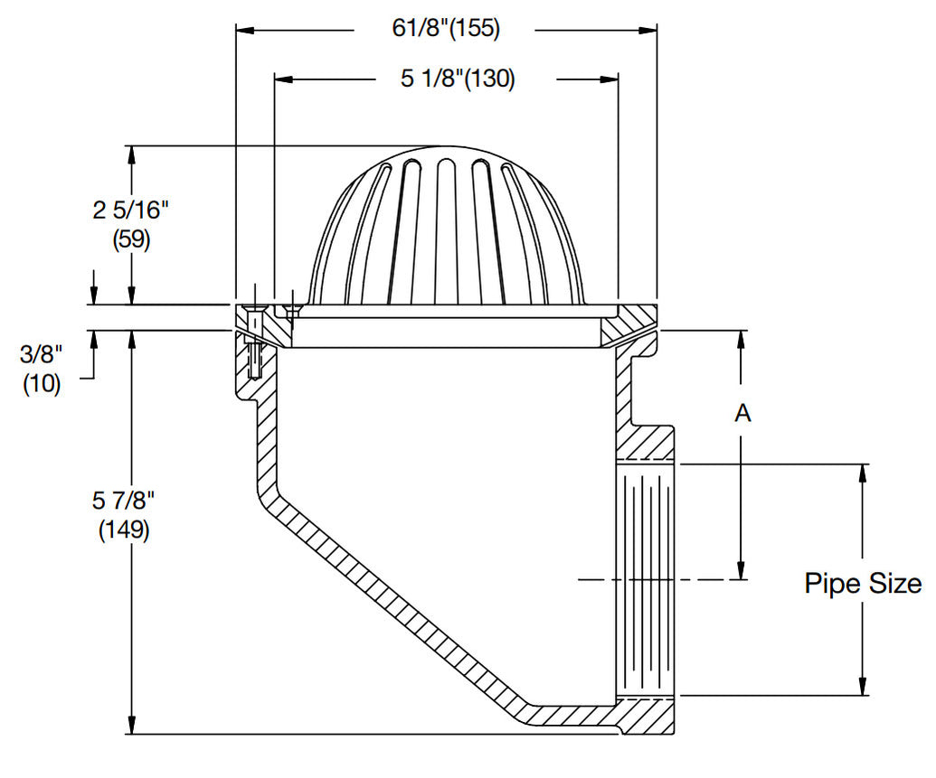 Watts - RD-230 - Side Outlet Balcony Drain — Mainline Materials