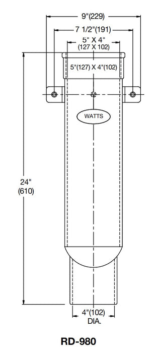 Watts - RD-980 - 5 in. x 4 in. Downspout Boot — Mainline Materials