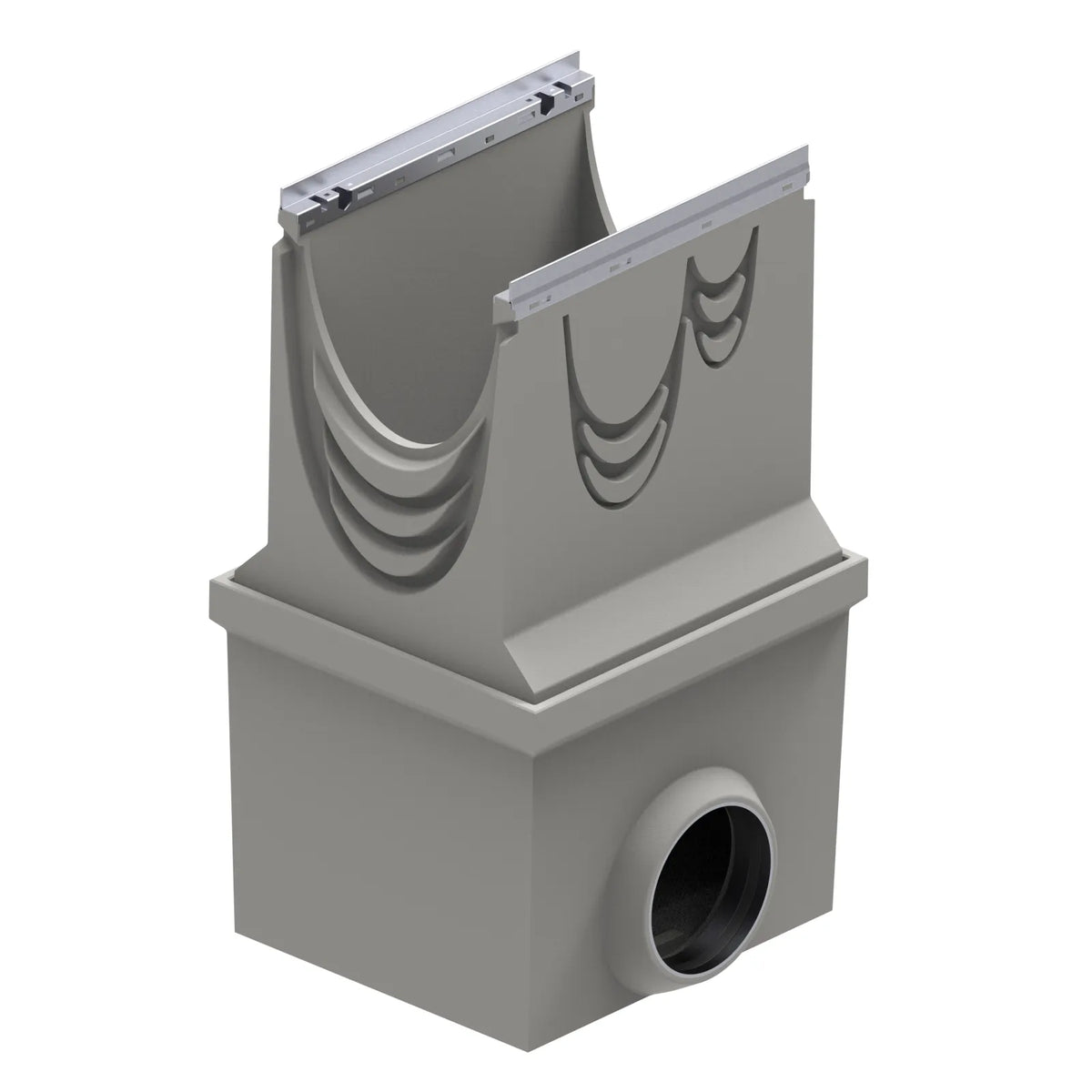 BG-FILCOTEN® 300 Trench Drain Inline Catch Basin Kit with 1-Outlet Cat ...