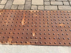Cast Iron Detectable Warning Mat Cast in Place - 24" x 24" — Mainline ...
